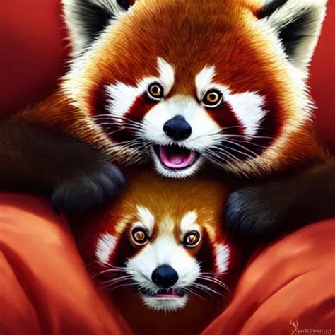 A Red Panda Fun Pose Comic Book Illustration Stable Diffusion Openart
