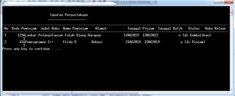 source code aplikasi perpustakaan sederhana dengan dev c