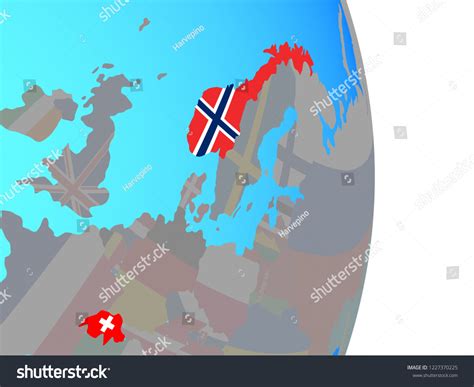 Efta Countries National Flags On Simple Stock Illustration 1227370225 Shutterstock