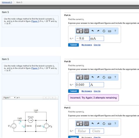 Solved Item 5 Item 5 Part A Use The Node Voltage Method To Chegg Com