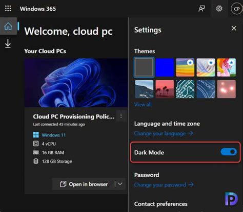 Enable Dark Mode On Windows Microsoft Com Cloud PCs
