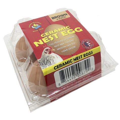 Cackle Hatchery Ceramic Nest Eggs 4ct 4 Brown