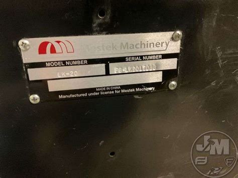 Mestec Machinery Lockformer Lk 20 Sn Fb Lk2017086 Jeff Martin Auctioneers Inc