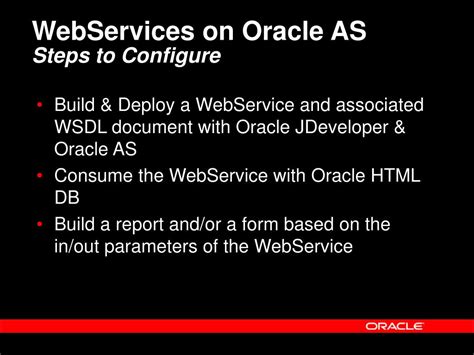 ppt integrating oracle html db with oracle application server 10g