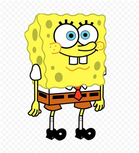 Hd Spongebob Standing And Smiling Character Png Citypng
