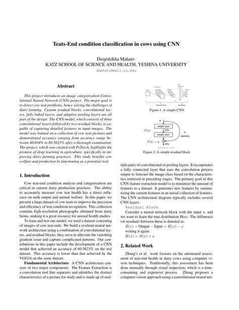 Pdf Teats End Condition Classification In Cows Using Cnn
