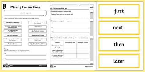 Time Connectives And Conjunctions Ks2 Primary Resources