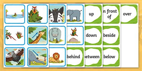 👉 Positional Language Matching Cards Twinkl