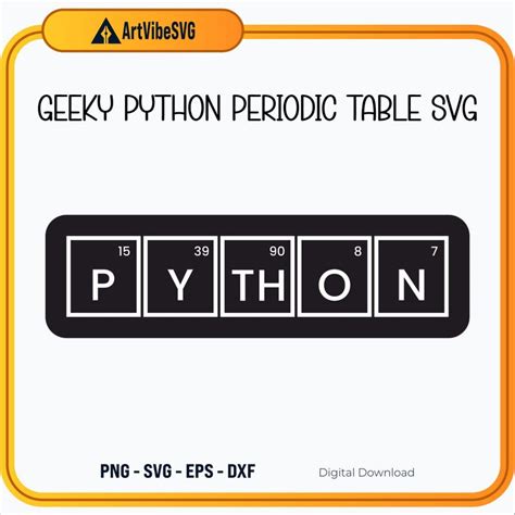 Python SVG Art Minimalist Design STEM Printable Geeky Decor Digital Download Modern Wall Art