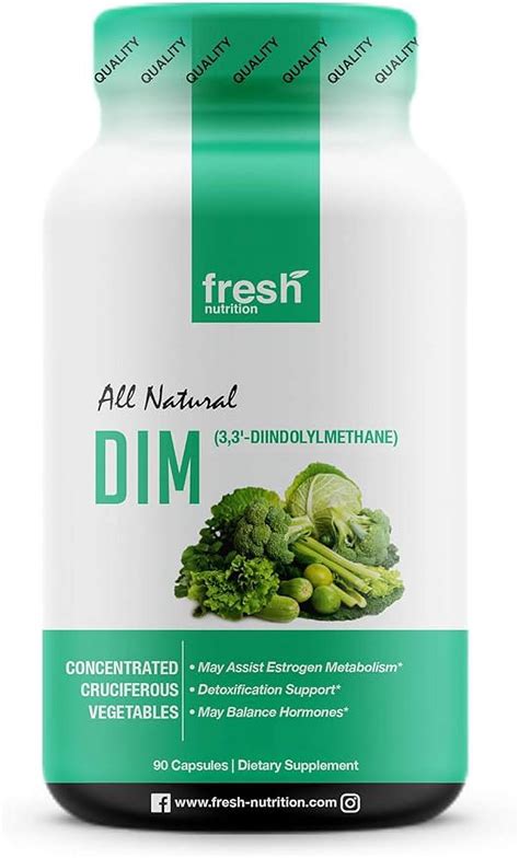 Dim Supplement 500mg Diindolylmethane For Estrogen Metabolism