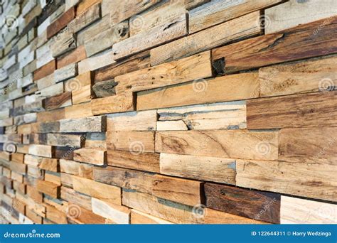 Rectangular Wooden Blocks As A Wall Decoration Stock Image Image Of Retro Texture 122644311