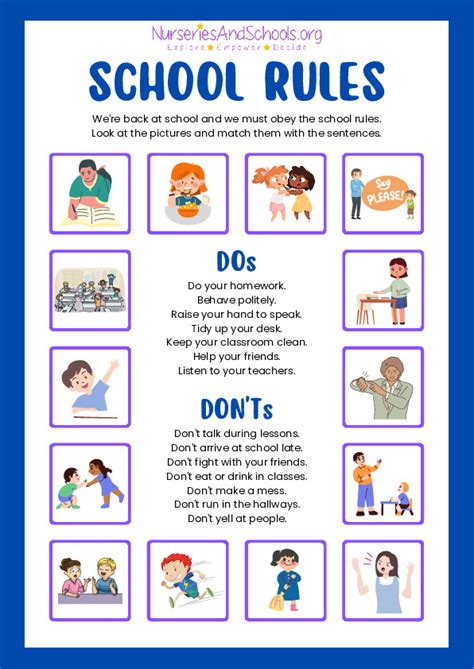 Nursery Golden Rules Display Poster Free Worksheet Uk