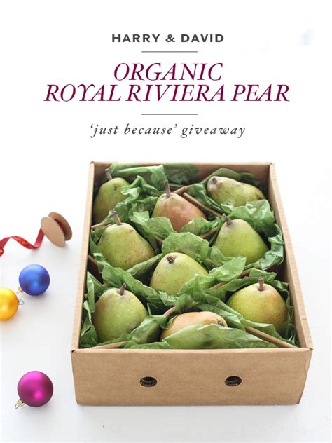 Harry And David Organic Royal Riviera Pears Holiday Giveaway Foodiecrush