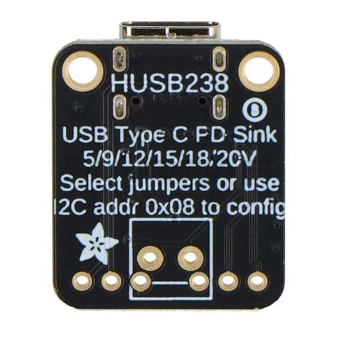 Power Delivery Dummy Breakout Power Module With Usb C Connector Husb238 Adafruit 5807