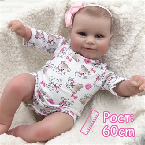 60cm Кукла реборн Reborn Doll с аксессуарами и одеждой большая реалистичная коллекционная