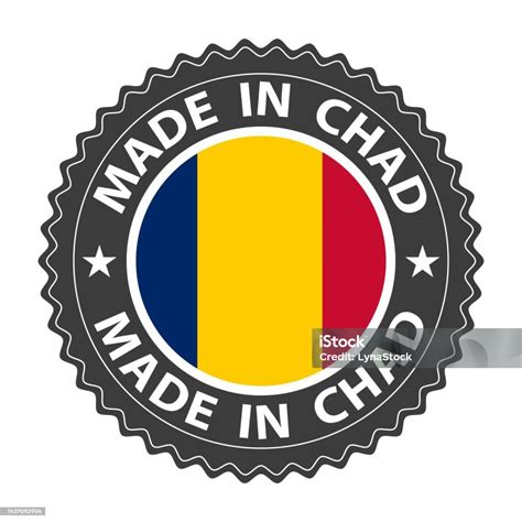 차드 배지 벡터로 제작되었습니다 별과 국기가있는 스티커 흰색 배경에 고립 된 표지판 개념 기호에 대한 스톡 벡터 아트 및 기타 이미지 개념 기호 고급 국기 Istock