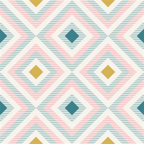 Premium Vector Abstract Geometry In Retro Colors Diamond Shapes Geo Pattern