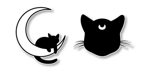 Black Cat And White Moon Cursor Custom Cursor