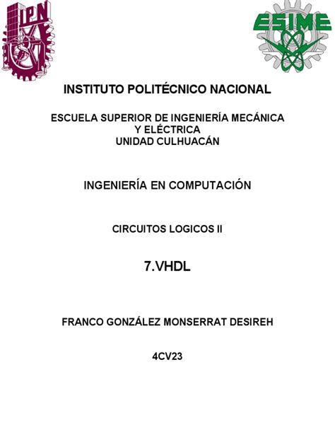 Vhdl Pdf Vhdl Lenguaje De Descripción De Hardware
