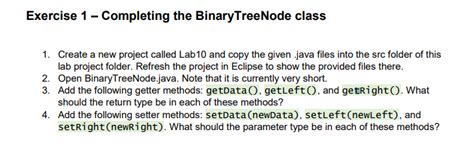 Solved Exercise 1 Completing The Binarytreenode Class 1