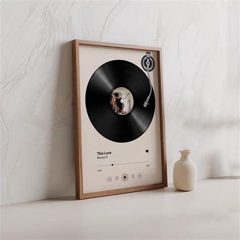 Personalized Vinyl Record With Photo Print Custom Vinyl Record Framed
