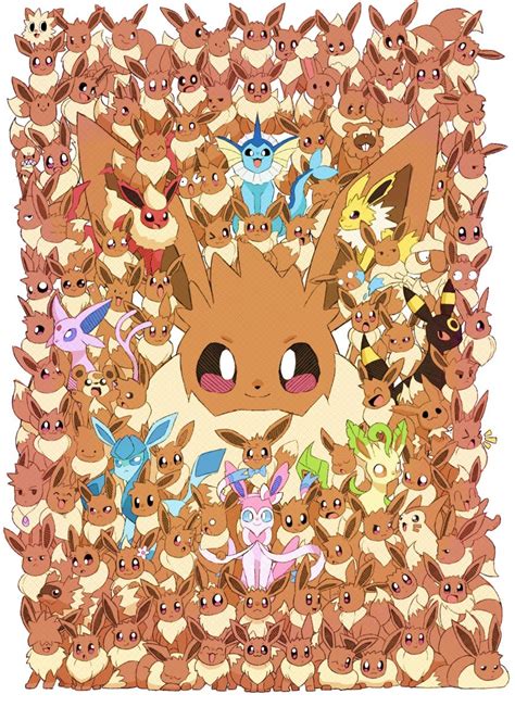 Pauldrawsart Bidoof Buneary Ditto Eevee Espeon Flareon Furret