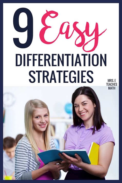 9 Easy Strategies For Differentiation Mrs E Teaches Math