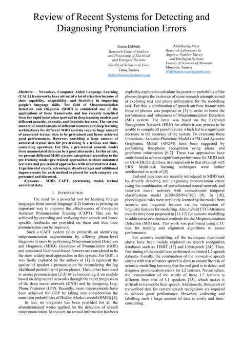 Pdf Review Of Recent Systems For Detecting And Diagnosing