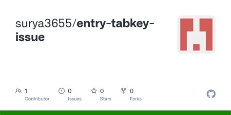 Github Surya Entry Tabkey Issue