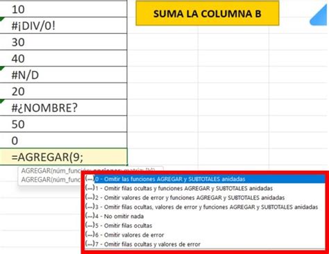 Sumar Datos Con Errores En Excel