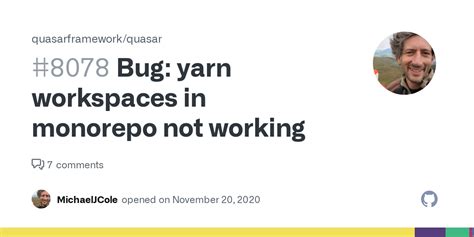 Bug Yarn Workspaces In Monorepo Not Working · Issue 8078 · Quasarframeworkquasar · Github