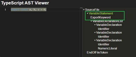 variablestatement in exporteddeclarations · issue 746 · dsherret ts morph · github