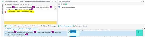 Deepl Translation Provider 7070 Doesnt Translate Certain Segments Showing Tag Error In