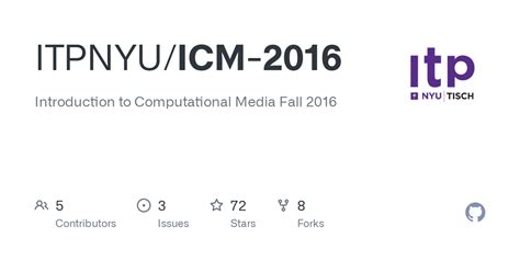 GitHub ITPNYU ICM Introduction To Computational Media Fall