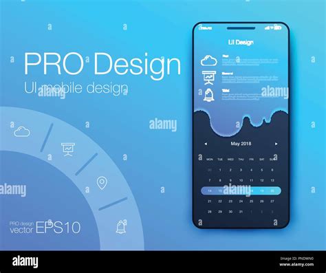 Date Application Ui Design Concept Stock Vector Stock Vector Image