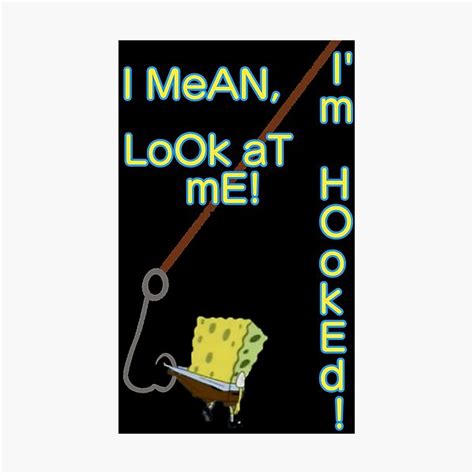 Spongebob Squarepants Hooked Photographic Print By Metallicamaster Redbubble