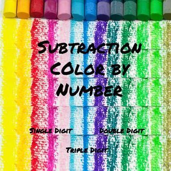 Subtraction Color By Numbers By Meggles Teachers Pay Teachers