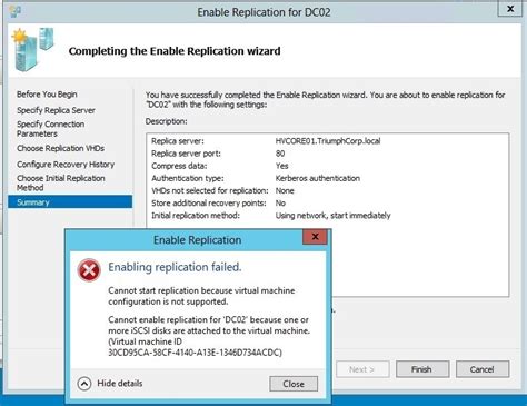 windows 2012 hyper v replication issue with iscsi windows