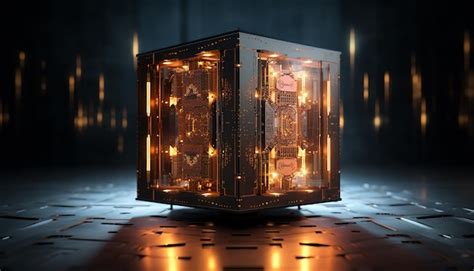 Premium Ai Image Quantum Computer Futuristic Digital Computer Design