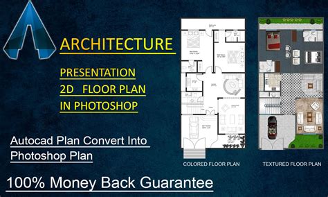 How To Render An Autocad Floor Plan With Photoshop Architecture