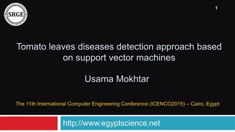 Tomato Leaves Diseases Detection Approach Based On Support Vector Machines Pptx