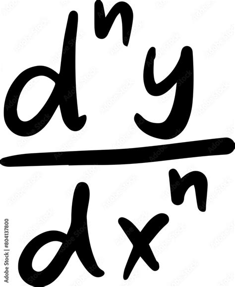 Nth Derivative Calculus Symbol Math Handwritten Stock Vector Adobe Stock