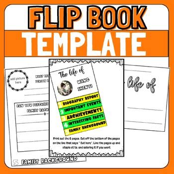 Flipbook Template Biography Research Project Report By Mattei Francois