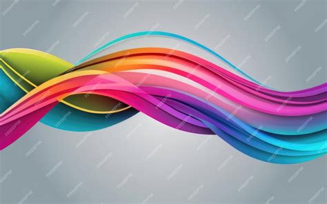 Premium Photo Vector Abstract Colorful Flowing Wave Lines Isolated On White Background