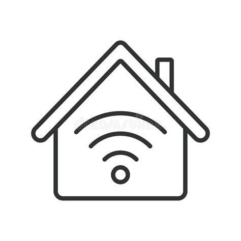 Smart Home Icon In Line Design Smart Home Automation Iot Connected