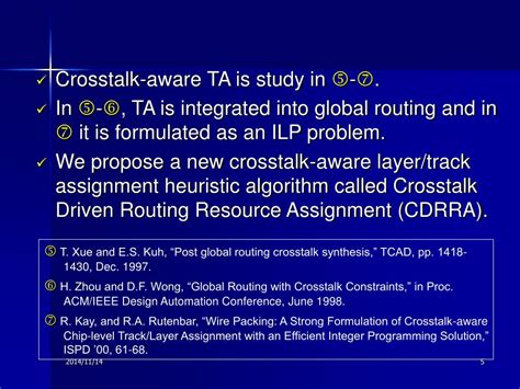 Ppt Crosstalk Driven Routing Resource Assignment Powerpoint