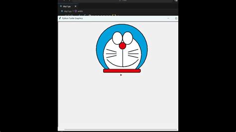 Python Turtle Code For Doraemon Youtube