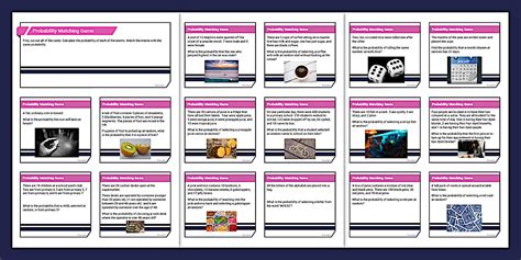 Probability Matching Game Teacher Made Twinkl