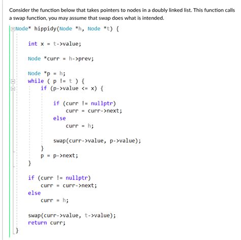 Solved Consider The Function Below That Takes Pointers To