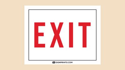 Free Printable Exit Sign PDF Free Printable Exit Sign PDF